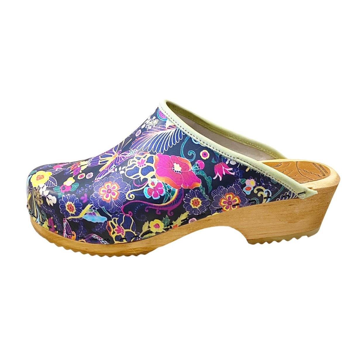 Traditional Heel Printed – Tessa Clogs / Swedish Clog Cabin