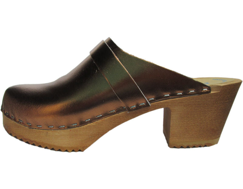 High Heel Metallics – Tessa Clogs / Swedish Clog Cabin