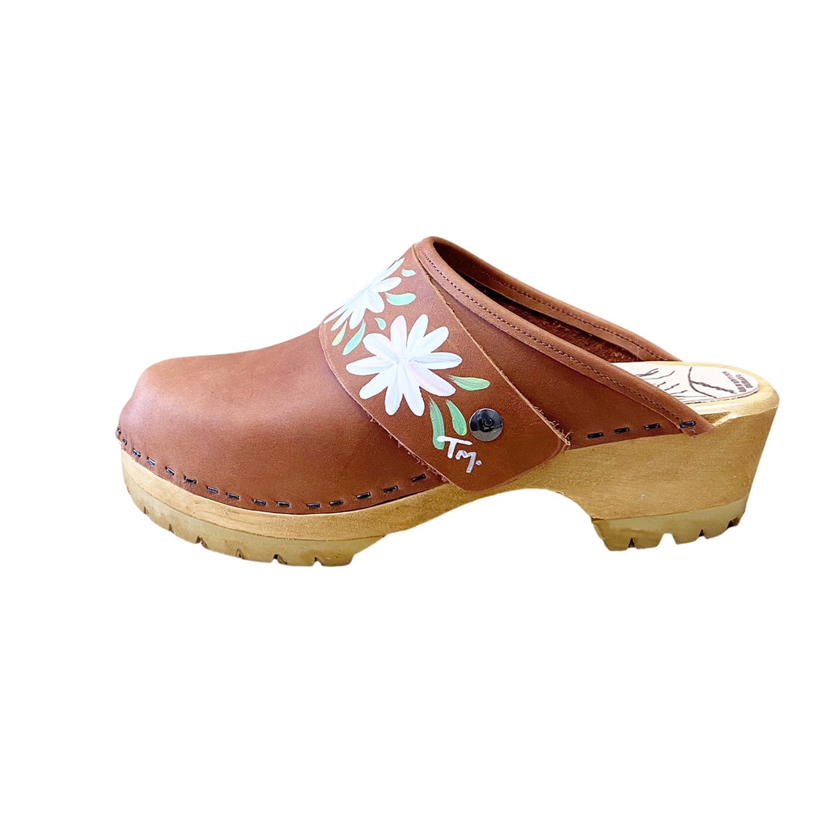 Mountain Sole Cinnamon with Hand Painted Winnie Snap Strap, Made in ...