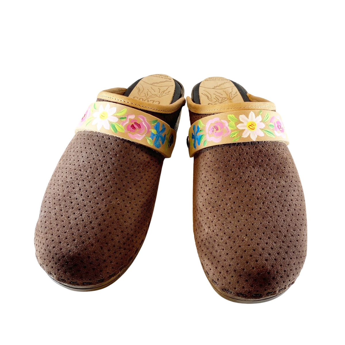 Flex Hand Painted Blue Special Christmas, Tessa Clogs made in Minturn ...